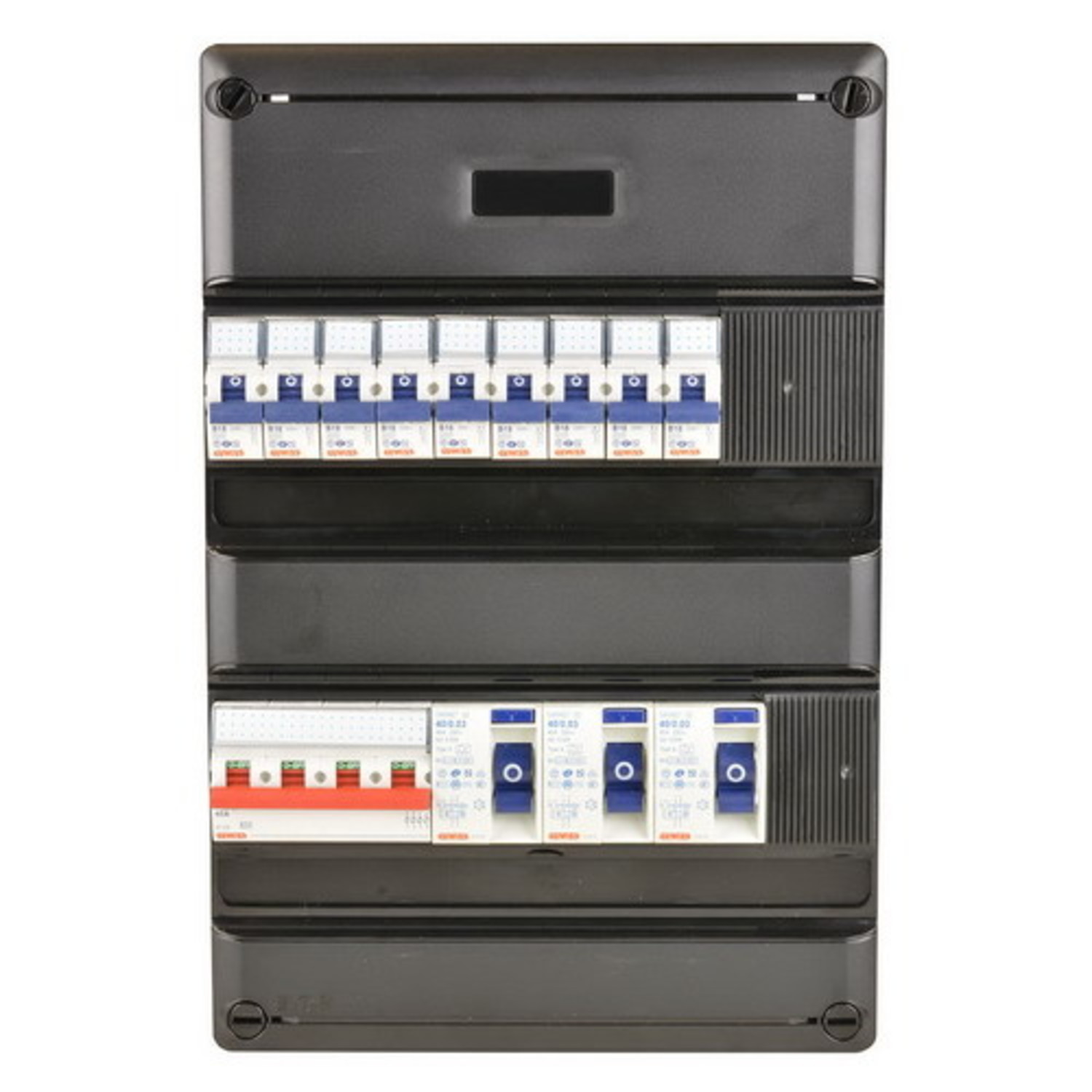 GEWISS Groepenkast 3-Fase, 6 Groepen, 2 Aardlekschakelaars - Technim